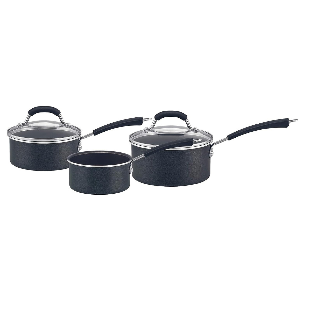 Prestige Super Tough Easy Clean Soft Grip Saucepan Set, 3 piece ...